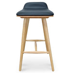 Ex Display - Finn Bar stool - Black PU - Natural | Interior Secrets