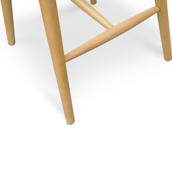 Ex Display - Finn Bar stool - Black PU - Natural | Interior Secrets