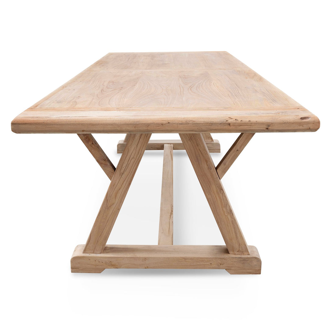 Hercules 8 Seater Reclaimed Elm Wood 2.4m Dining Table | Interior Secrets