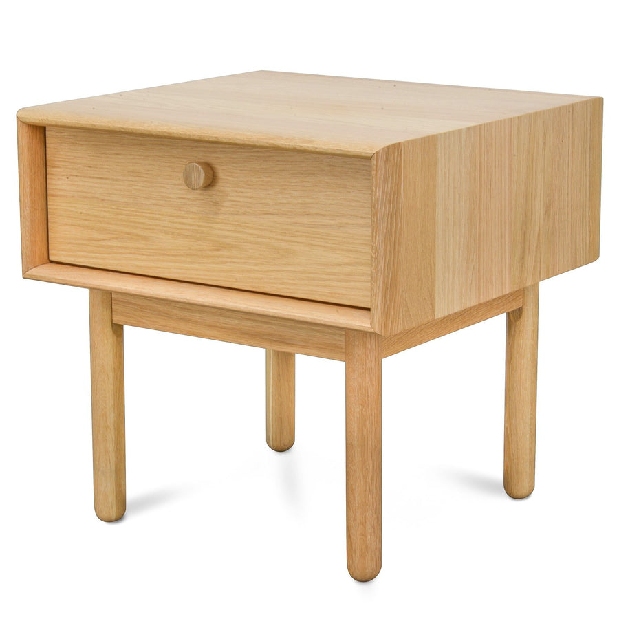Kenston Wooden Lamp Side Table with Drawer - Natural | Interior Secrets