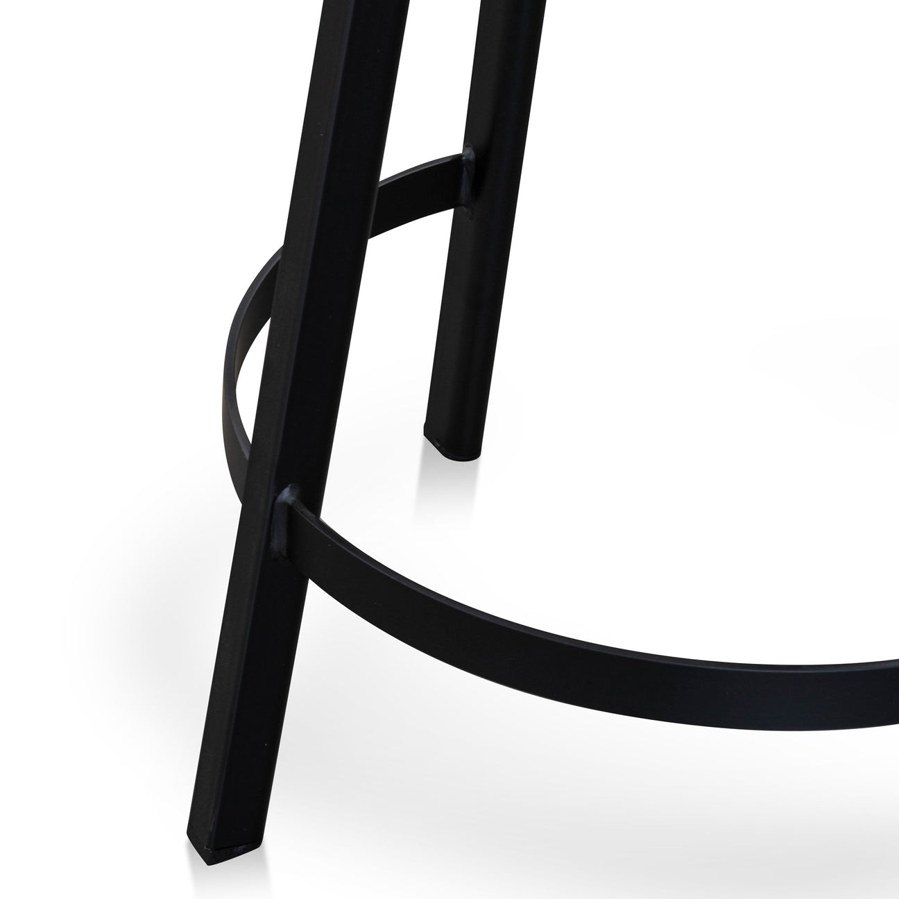 Lewis 65cm Bar Stool - Natural and Matt Black Leg | Interior Secrets