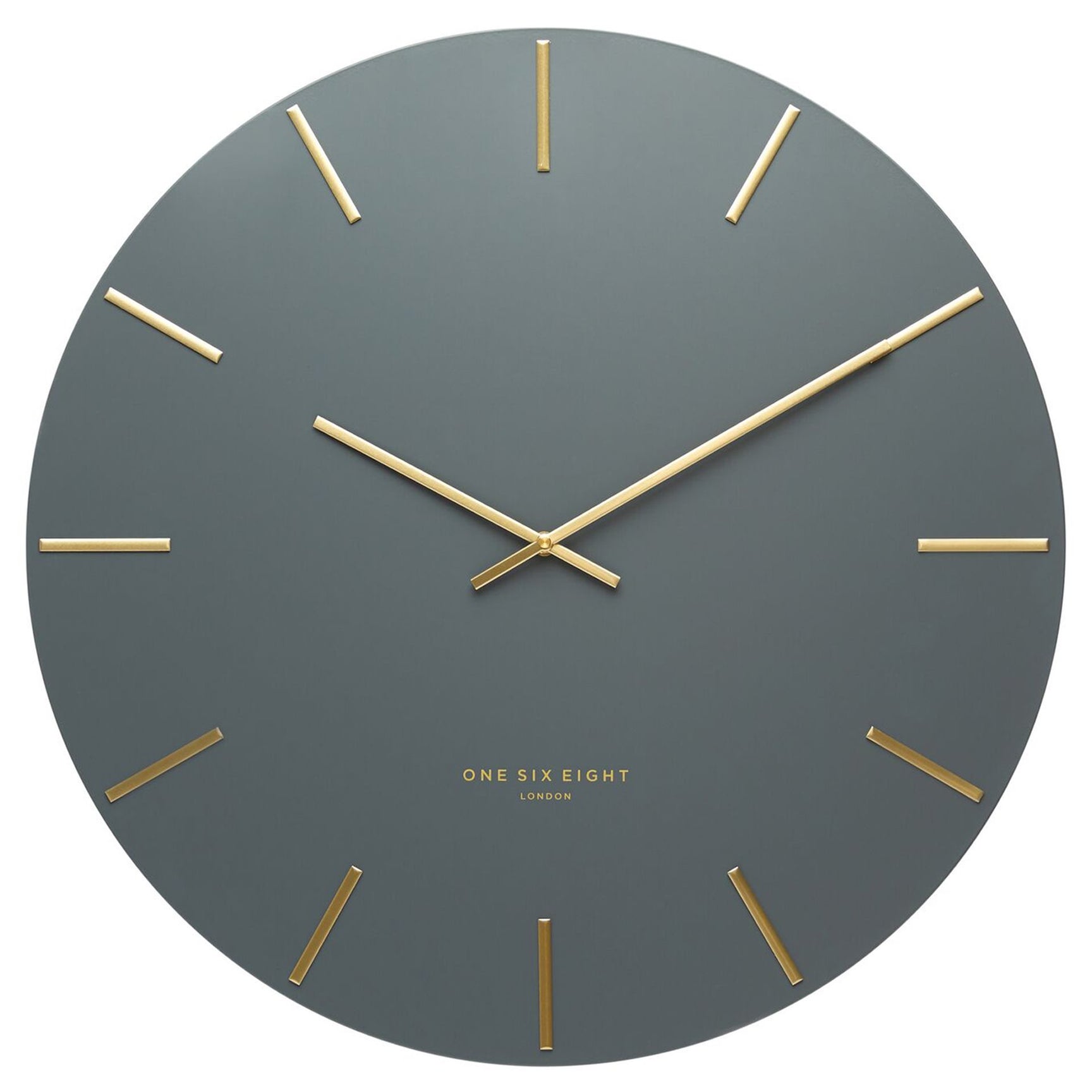 Lin 40cm Silent Wall Clock - Charcoal | Interior Secrets