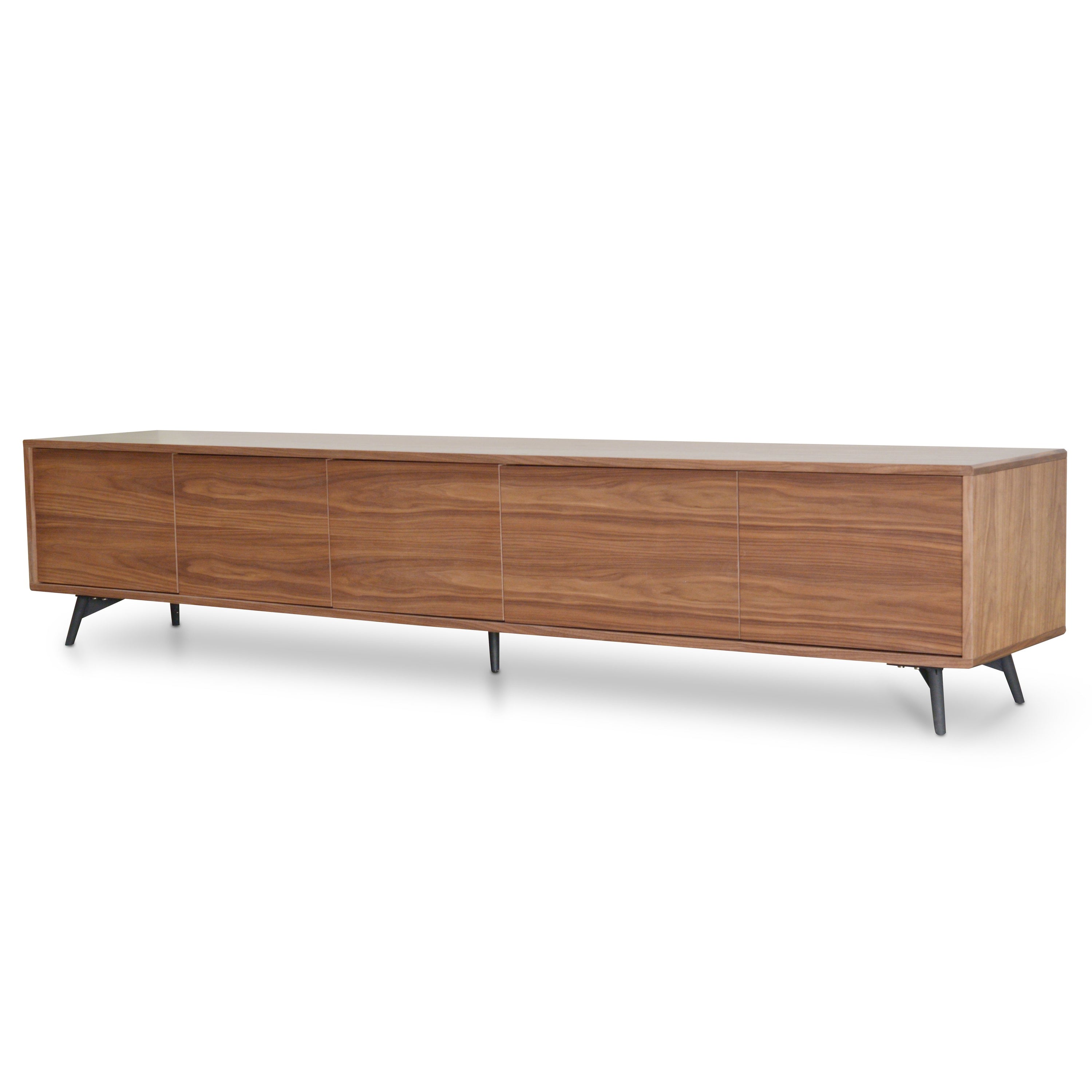 Nelson 2.4m Wooden TV Entertainment Unit - Walnut | Interior Secrets