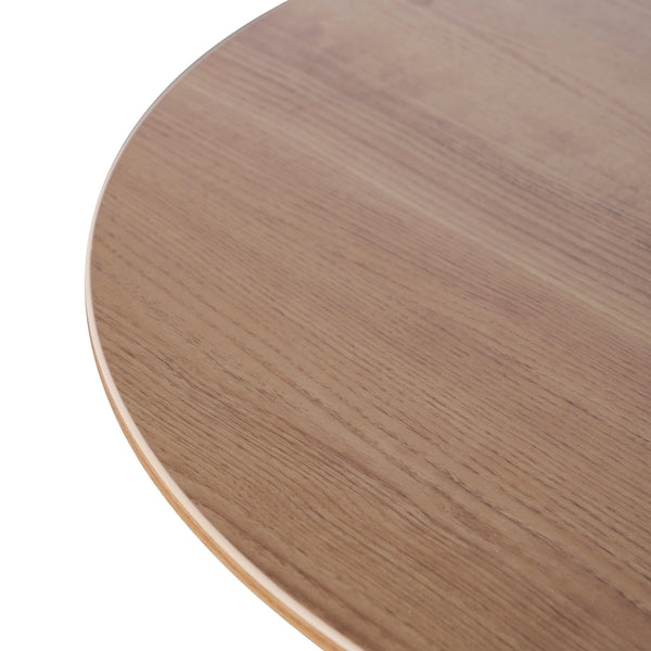 Scope Round Office Meeting Table - Natural with Black Base | Interior ...