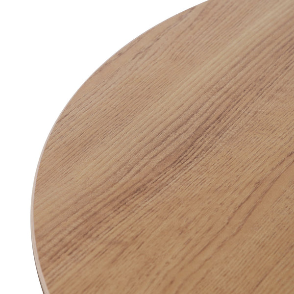 Scope Round Office Meeting Table - Natural with Black Base | Interior ...