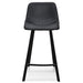 Set Of 2 - Duke 65cm Fabric Bar Stool - Black | Interior Secrets