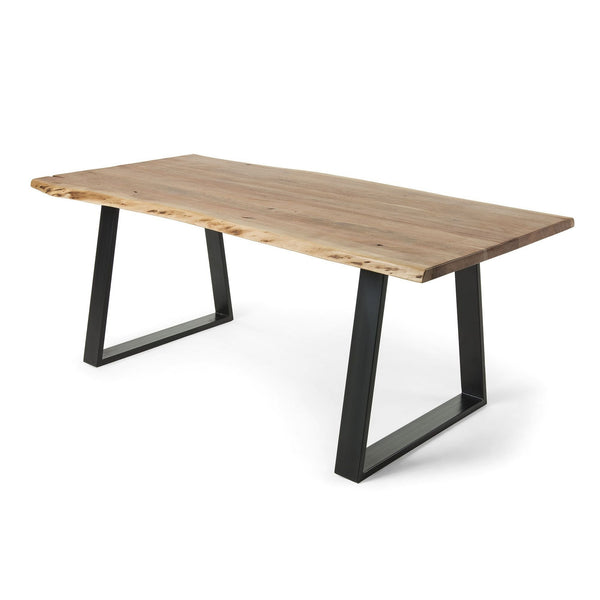 Sono 2m Solid Wattle Timber Dining Table - Natural | Interior Secrets
