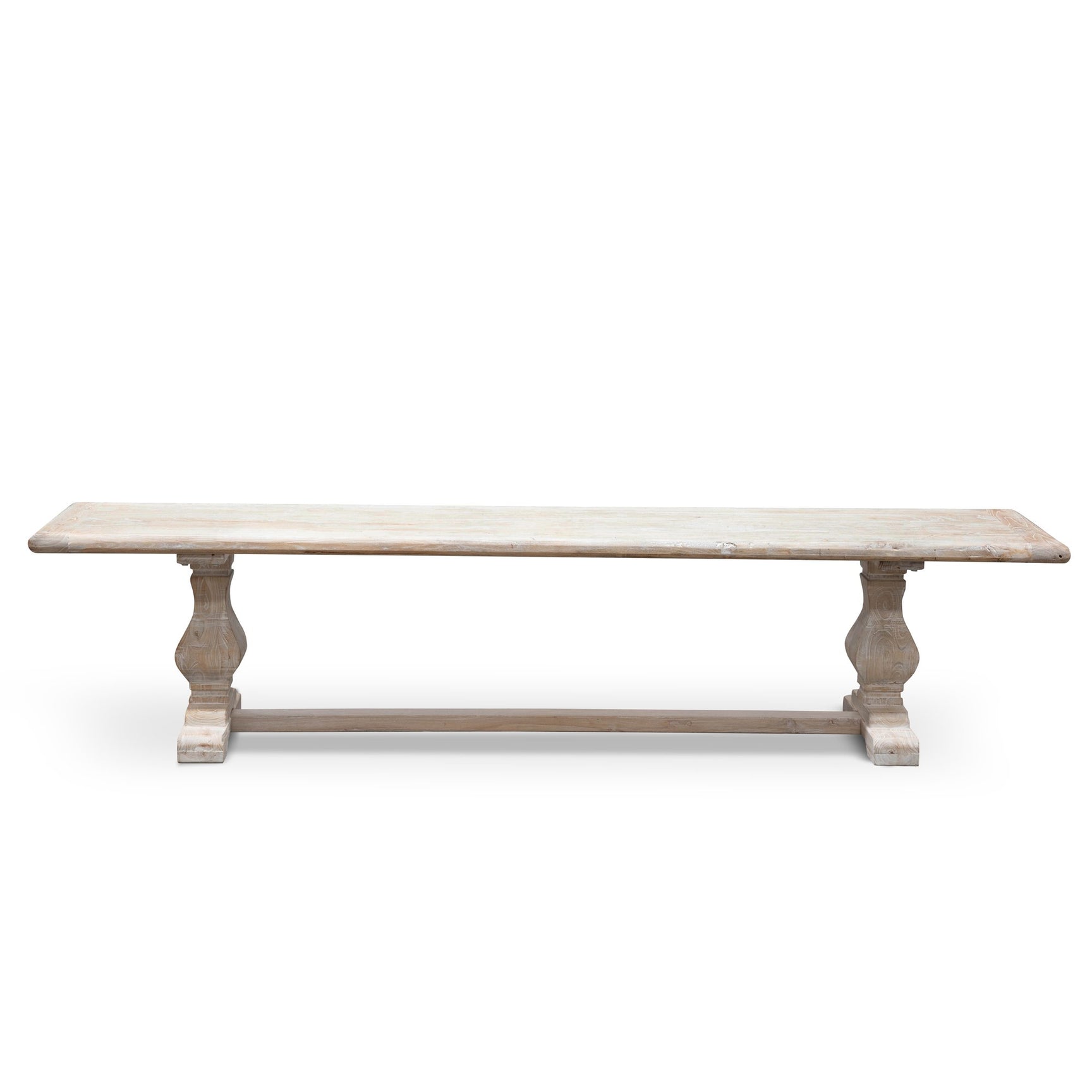 Titan Reclaimed 2m ELM Wood Bench - White Washed | Interior Secrets